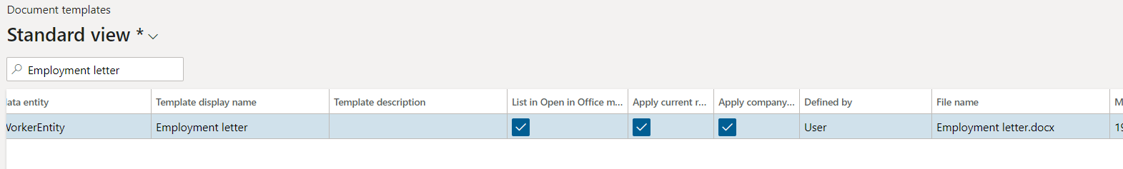 Using word templates in D365 Human Resources – PAVAN KUMAR DRONAMRAJU