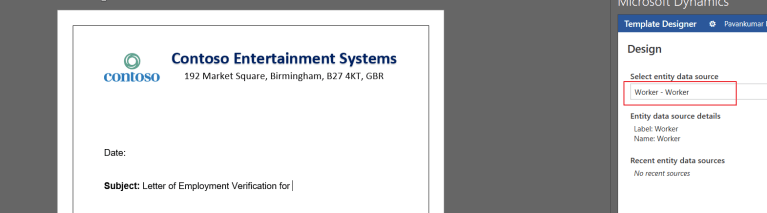 Using word templates in D365 Human Resources – PAVAN KUMAR DRONAMRAJU